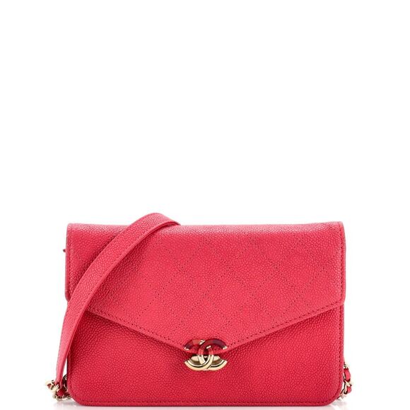 CHANEL | Bags | Chanel Thread Around Wallet On Chain Quilted Caviar ...
